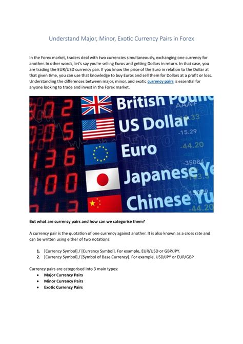 PPT Understand Major Minor Exotic Currency Pairs In Forex PowerPoint