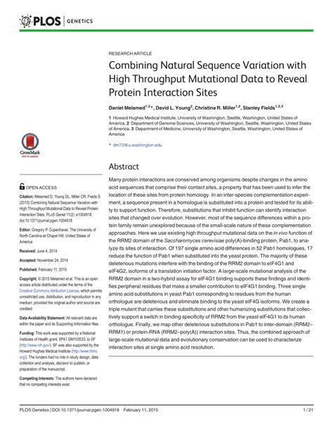 Pdf Combining Natural Sequence Variation With High Throughput