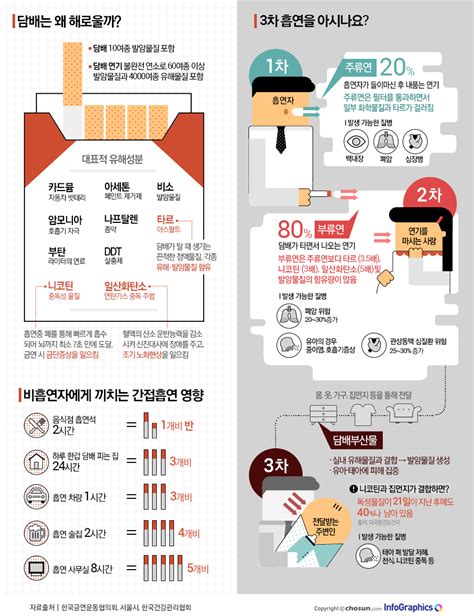 담배 연기만 피하면 된다 ‘3차 흡연의 위험 조선닷컴 인포그래픽스 M