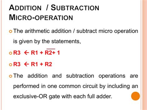 arithmetic micro operations