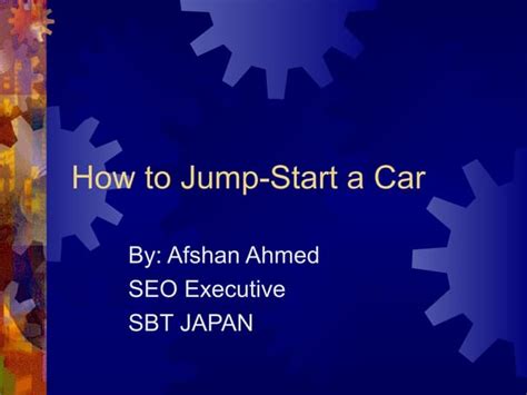 How to Jump Start a Car When Battery is Dead | PPT