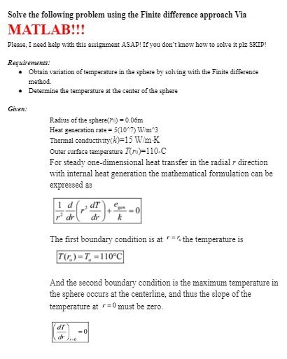Solved Solve The Following Problem Using The Finite
