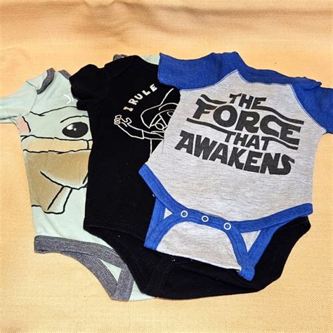 Star Wars One Pieces Star Wars Character Onesie Bundle Darth Vader Yoda The Force Poshmark