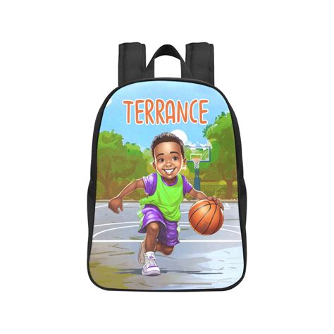 Basketball Terrance Personalized Backpack And Lunch Bag Melanin Apparel