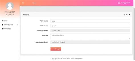 Online Birth Certificate System Project In Php With Source Code And Report Download Kashipara