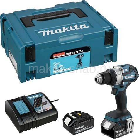Аккумуляторная дрель-шуруповерт Makita DDF489RTJ| Makita-snab
