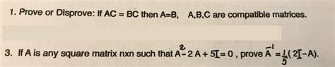 Solved Prove Or Disprove If AC BC Then A B A B C Are Chegg