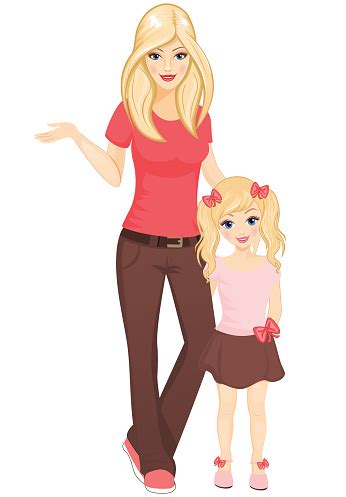 Mother And Daughter In A Hug Stock Illustration Download Image Now