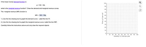 solved if the linear inverse demand function is 100 p 100