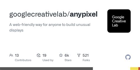 GitHub Googlecreativelab Anypixel A Web Friendly Way For Anyone To Build Unusual Displays