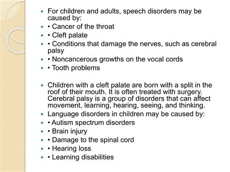 Speech And Language Disorder Pptx