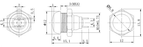 Small Push Switch 10mm 2pin Momentary Button Switch