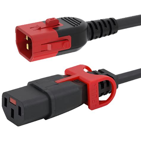 C14 Dual IEC Lock To C13 IEC Lock Plus Slimline Cable Length 1500mm Black Critical Power