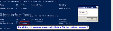 Calling Ps1 From Vbs And Web Administration Without The Powershell