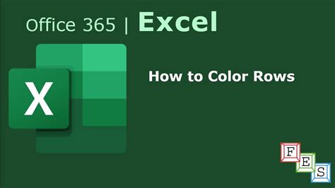 How To Color Rows In Excel Office 365 Youtube