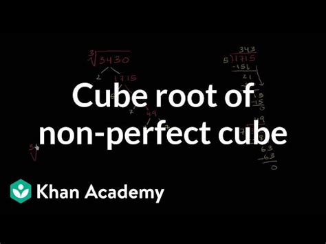 Cube Root Of A Non Perfect Cube Math Class Video Lecture