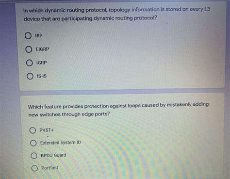 Solved In Which Dynamic Routing Protocol Topology Chegg