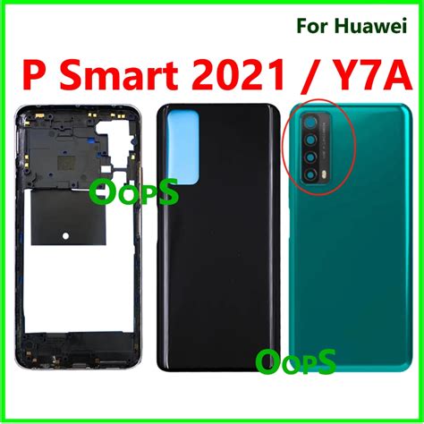 Back Housing For Huawei Y A P Smart Lcd Middle Frame Back Battery Cover Glass Rear Door