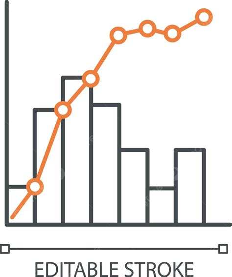 Linear Pareto Curve Chart 8020 Rule Visualization Marketing Function Economy Vector Marketing