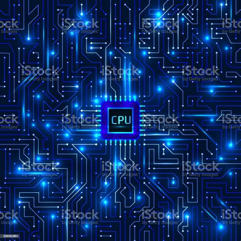 Computer Processor And Motherboard System Chip Cpu Chip Electronic Circuit Board With Processor