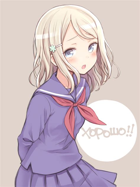 Safebooru 1girl Ayase Arisa Blonde Hair Blue Eyes Blush Hair Ornament