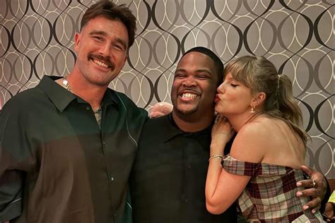 Taylor Swifts Dancer Kam Saunders Jokes About Brothers Big Game Moment Hope That Tackle Ain