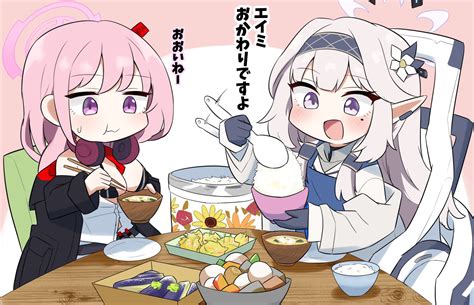 Himari And Eimi Blue Archive Drawn By Sashu Thershr S Danbooru