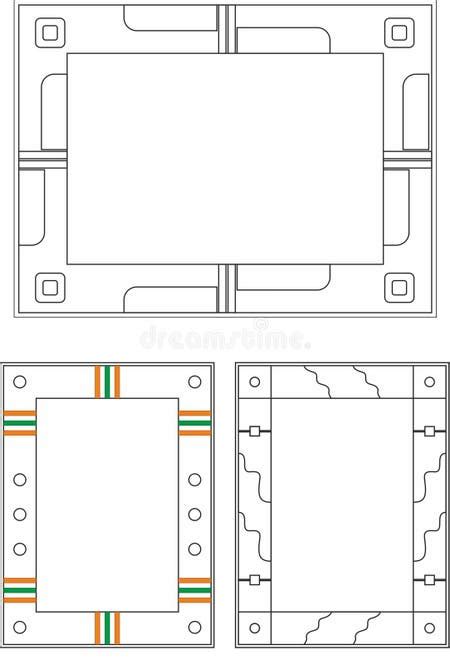Floral Border Pattern Frame Design Vector Illustration Stock Vector