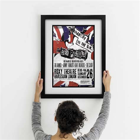 Poster Sex Pistols 1976 First Uk Tour Three Print Options Exclusive 2023 Unframed