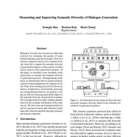 Measuring And Improving Semantic Diversity Of Dialogue Generation Acl Anthology
