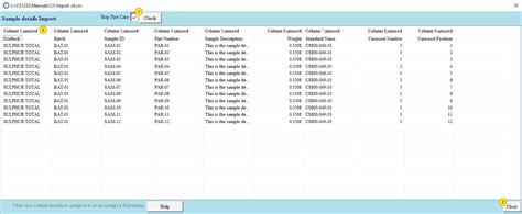 Analysis Import Setup