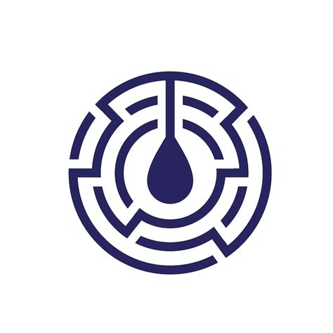 물방울 기술 네트워크 연결 로고 디자인 영감 프리미엄 벡터