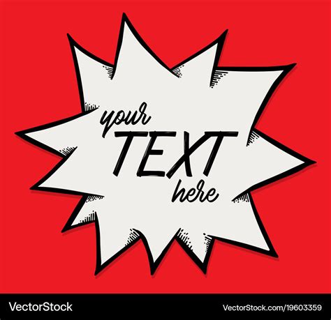 Text Explode Drawing Style Royalty Free Vector Image