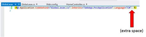 hitting breakpoints in global asax wake up and code
