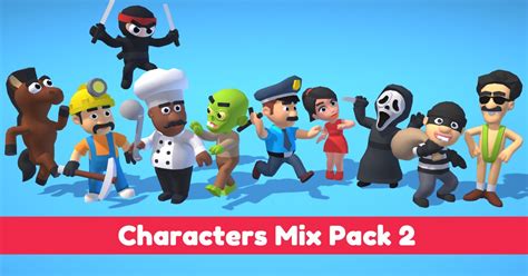 Characters Mix Pack 2 3d Characters Unity Asset Store
