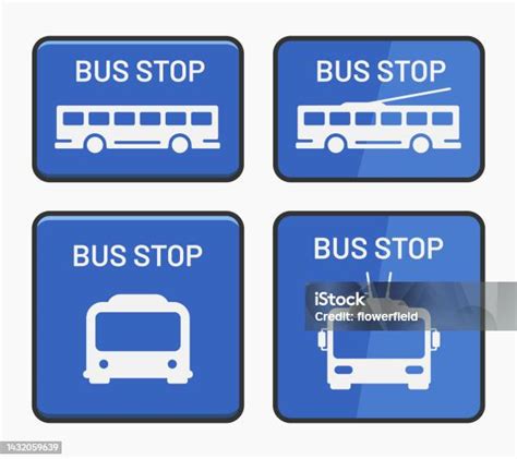 트롤리 버스 정류장 파란색과 흰색 기호 아이콘 벡터 플랫 일러스트 레이 션 거리에 대한 스톡 벡터 아트 및 기타 이미지 거리 교통수단 단체 Istock