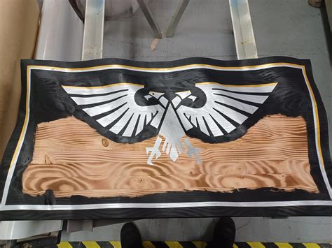 This Solid Wood 3d Flag Im Currently Making Rwarhammer40k