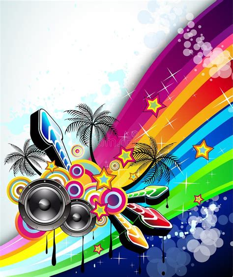 Tropical Music Disco Event Background For Flyers Stock Vector