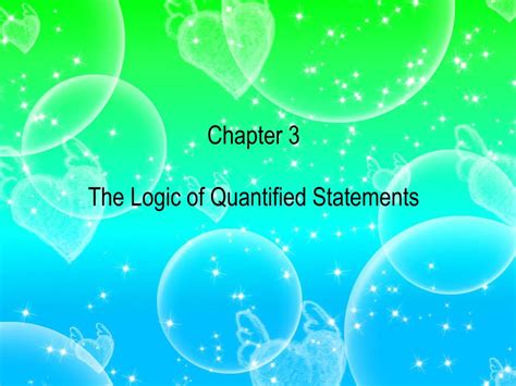 ppt chapter 3 the logic of quantified statements powerpoint