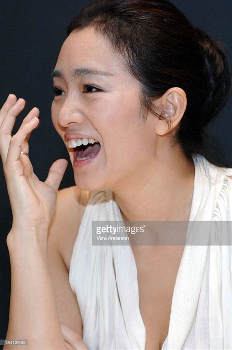Gong Li During Memoirs Of A Geisha Press Conference With Michelle