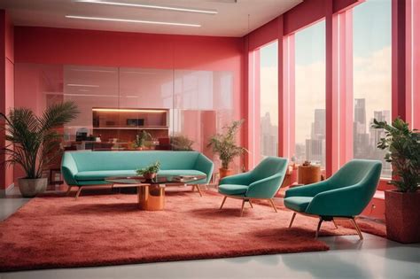 Premium Ai Image 3d Modern Office Interior Render