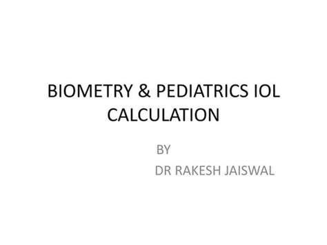 A Scan Biometry Pptx