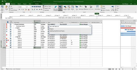 reporting on your project plan using the microsoft project and