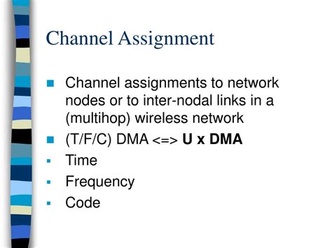 PPT Multi Hop Wireless Network Channel Assignment PowerPoint Presentation ID