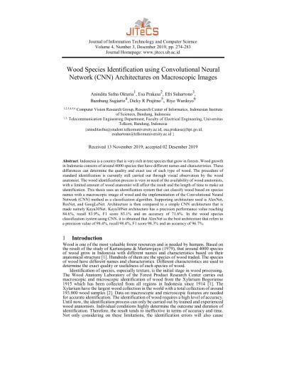 wood species identification using convolutional neural network cnn