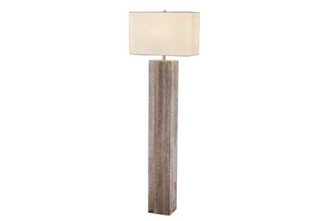 61 Faux Travertine Regtangular Base Table Lamp Living Spaces