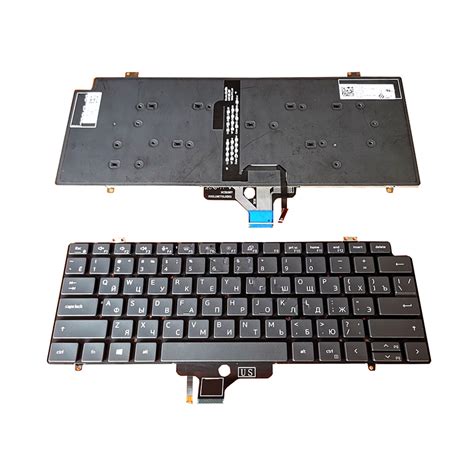 Laptop Keyboard For Dell Latitude 7410 Chromebook Russian Ru Black With