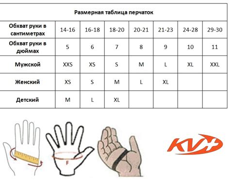 Размер перчатки 6: как определить, мужские и женские параметры