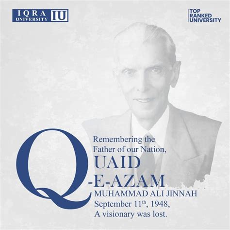 iqra university official on linkedin rememberingjinnah quaideazam