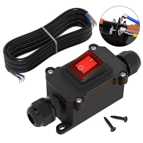 12v Dc 30a On Off Ip66 Waterproof Inline Cord Switch With Red Light Daier